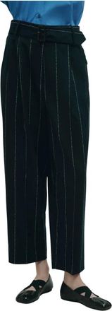 Erika Cavallini Semi Couture Femme, Pantalons, Noir, Taille: 36 FR Pantaloni Lana