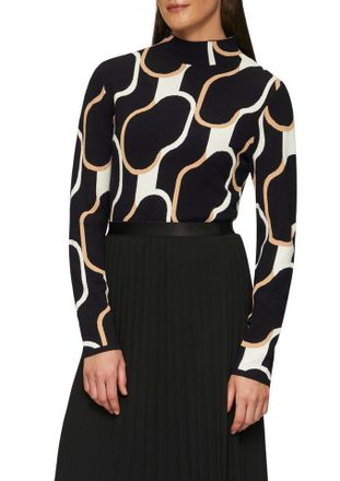 s.Oliver Black Label Strickpullover mit grafischem Muster