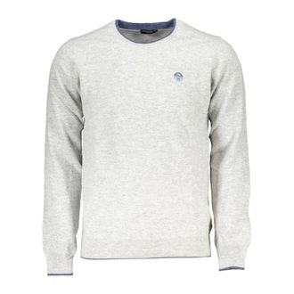 North Sails Homme, Pulls, Gris, Taille: M Pull gris &agrave; manches longues avec d&eacute;tails contrast&eacute;s