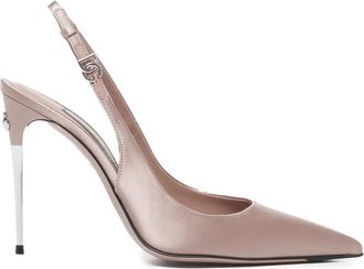 Dolce & Gabbana Femme, Chaussures, Beige, Taille: 38 1/2 EU Slingback en satin