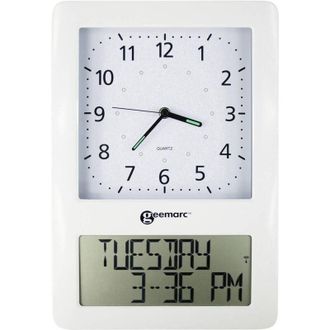 Geemarc VISO50WHVDE radiopilot&eacute;(e) Horloge murale blanc