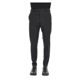 Pantaloni Torino Schwarze Wollhose Stretch Fit - - Trousers - Herren - Schwarzk - L