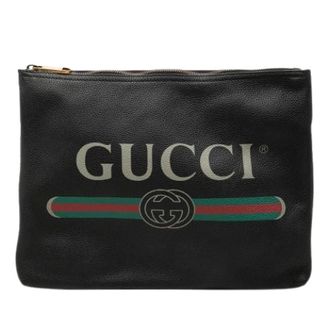 Gucci Pre-owned Sac bandouli&egrave;re en cuir imprim&eacute; - Femme - Pre-owned - Noir - Taille: ONE Size