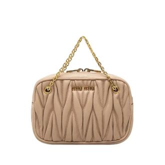 Miu Miu Pre-owned Matelass&eacute; Leder Schmuckkoffer - - Pre-owned - Damen - Beige - ONE SIZE