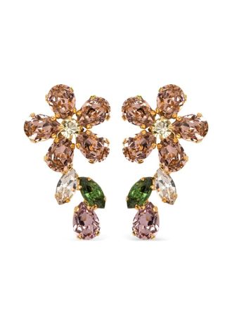 Jennifer Behr Odelia Ohrringe mit Blume - Gold