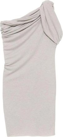 Rick Owens Femme, Tops, Gris, Taille: 38 FR Haut Asym&eacute;trique Drap&eacute;