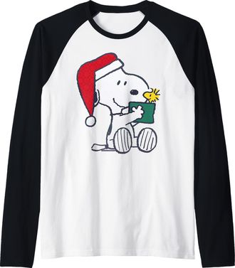 Peanuts Xmas Woodstock Snoopy Retro Friends Vintage 80er 90er Jahre Raglan
