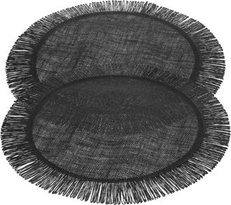 NUOBESTY 2 St&uuml;ck Rundes Gewebtes Platzset 38cm aus Robustem Material Tischuntersetzer f&uuml;r Esstisch Hitzebest&auml;ndig und Dekorativ f&uuml;r Zuhause und Restaurant