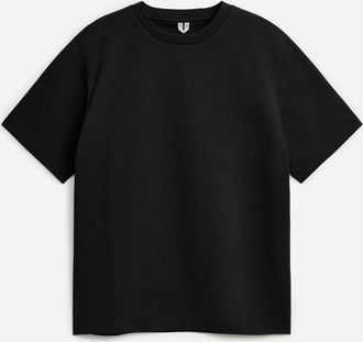 Arket Interlock-T-Shirt -Schwarz