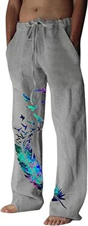 Generic Pantalon de surv&ecirc;tement dhiver doubl&eacute; en polaire pour homme, coupe ample, pour la course, les loisirs et la d&eacute;tente par temps froid, gris, L