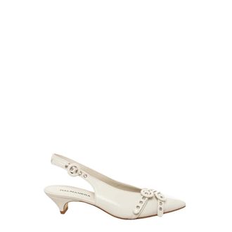 Halmanera Fede Slingback Pump - Femme - Chaussures - Blanc - Taille: 37 1/2 EU