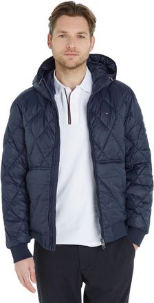 Tommy Hilfiger Herren Jacke Recycled Hooded Jacket Übergangsjacke, Blau (Desert Sky), L