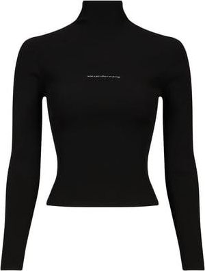 Alexander Wang Pull col montant en maille &agrave; logo