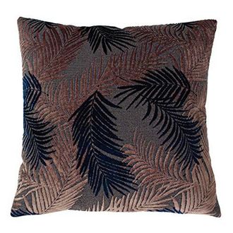 Riva Paoletti Palm Grove Kissen mit Polyester-Füllung, Blush/Marineblau, 50 x 50 cm