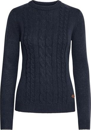 Oxmo OXCarryone Pull en tricot pour femme avec col rond et étiquette - Coupe droite, Insignia B (791991)., M