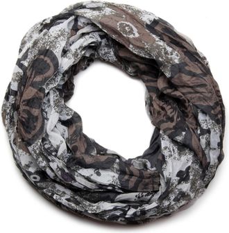 styleBREAKER Schlauchschal Loop mit Blumen Allover Print