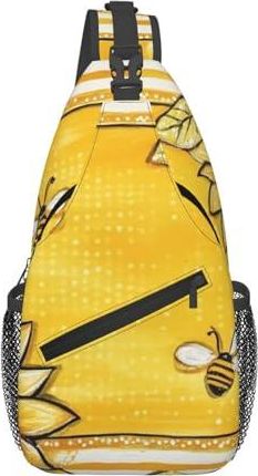 Generic Sac &agrave; bandouli&egrave;re jaune tournesol abeille sac &agrave; dos de voyage sac &agrave; dos bandouli&egrave;re pour homme sac &agrave; dos de randonn&eacute;e sac &agrave; dos de randonn&eacute;e