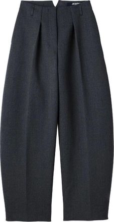 Jacquemus Le Pantalon Ovalo - Femme - Pantalons - Gris - Taille: 34 FR