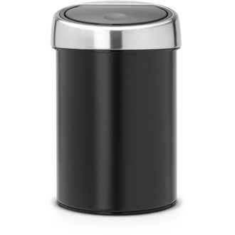 Brabantia Touch Bin 364440 - Poubelle de, 3 l, seau int&eacute;rieur amovible en plastique de, noir mat
