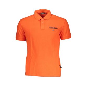 Napapijri Pink Kontrast Polo Shirt - - Tops - Herren - Orange - S