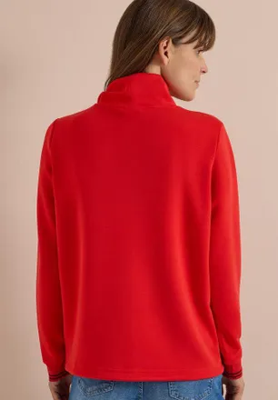 Cecil Langarmshirt mit Stehkragen und Wording