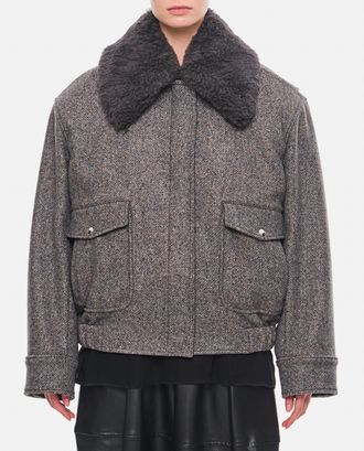 Stella McCartney Jacke Mit Reißverschluss Und Teddy-wollbesatz