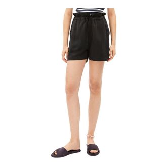 Armedangels Femme, Shorts, Noir, Taille: 40 FR Short en lin &agrave; cordon
