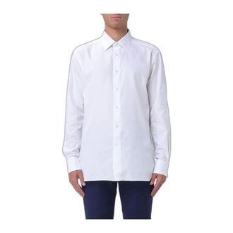 Ermenegildo Zegna Chemise classique en popeline - Homme - Chemises - Blanc - Taille: 4XL