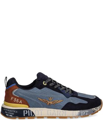 Aeronautica logo-motif sneakers - Bleu