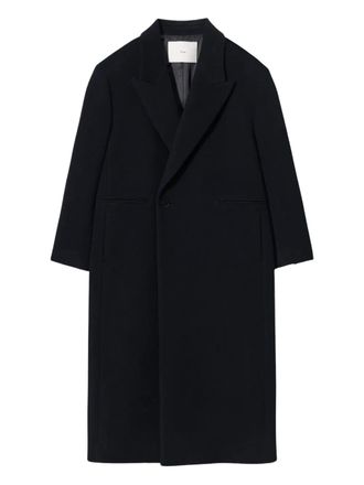 Dunst Mantel mit fallendem Revers - Blau