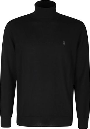 Polo Ralph Lauren Pull en laine &agrave; maille fine - Homme - Pulls - Noir - Taille: M