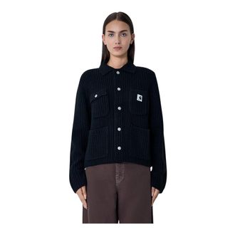 Carhartt Work in Progress Michigan Cardigan - - Knitwear - Damen - Schwarzk - M