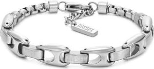 Diesel Bracelet homme en acier inoxydable avec fermoir mousqueton