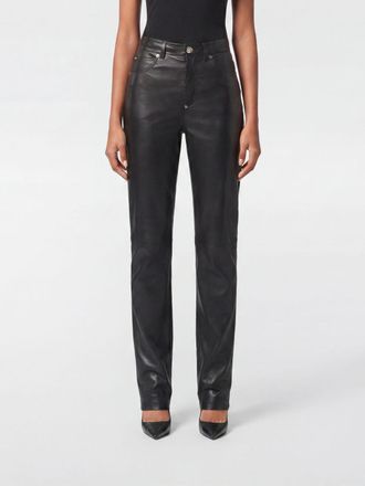 Philipp Plein Hoch taillierte Skinny-Hose aus glattem Lammleder