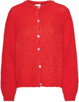 Americandreams Americandreams, Femme, Pulls, Rouge, Taille: 38 FR Susan Alpaca Cardigan