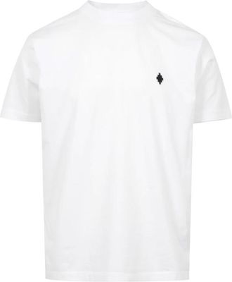 Marcelo Burlon Homme, Tops, Blanc, Taille: 2XL Cross T-Shirt