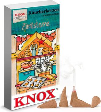 Rudolphs Schatzkiste R&auml;ucherkerzen Knox Zimtsterne mit s&uuml;&szlig;-w&uuml;rzigem Weihnachtsduft BxHxT 6,5x12x2,2cm NEU Zimtduft R&auml;ucherkegel Weihnachtsduft Geb&auml;ckduft Keksduft Winterdu