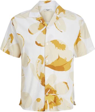 Jack & Jones Herren Jprblapalma Resort Shirt S/S Sn Freizeithemd 12252948,Mineral Yellow/Fit:relaxed Fit,S
