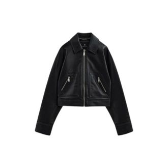 Anine Bing Leather Vestes - Femme - Vestes - Noir - Taille: 40 FR