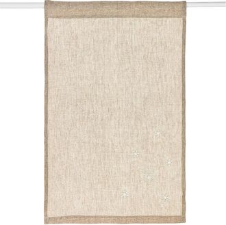 Loberon Scheibengardine Ruspi, mit festlicher Schneeflocken-Stickerei, lichtdurchlässig, weihnachtliche Textilien, Weihnachtsstimmung, Weihnachtsdeko, Weihnac