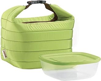Guzzini On The Go, Kleine Thermotasche M/Frischhaltedose Handy - Apfelgrün, (Bag) 22 x 18 x h22 cm; (Container) 19,6 x 19,6 x h7 cm | 1400cc - 032950134