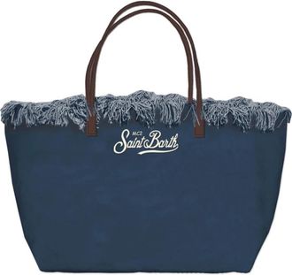 MC2 Saint Barth Femme, Sacs, Bleu, Taille: ONE Size City Bag Mid Fringe