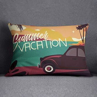 Questo Casa Dekorativer Kissenbezug, Kissenbezug, Heimdekoration, für Sofa, Café, Größe: 35 x 50 cm, entworfen und hergestellt in der Türkiye