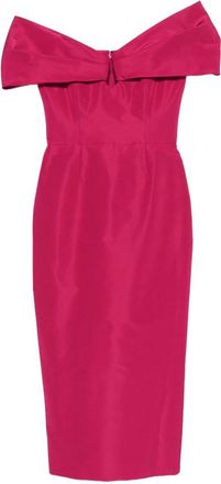 Carolina Herrera Off-shoulder Midi Dress