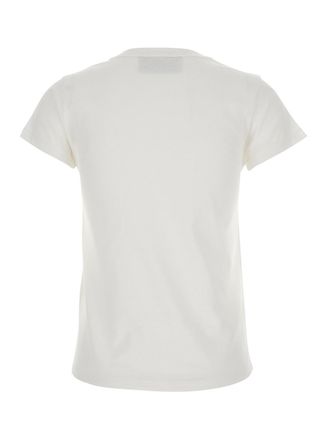Valentino Womens T-Shirt With Maxi Logo, White Cotton T-Shirts & Jerseys