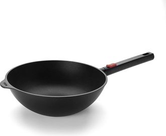 Woll Diamond Logic XR Wok- und Rührpfanne - Induktiv -, Ø 30 cm, 10 cm hoch, mit abnehmbarem Stiel - Geeignet für alle Herdarten, Aluminiumguss, Antihaft-V