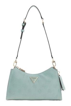 Guess sac &agrave; &eacute;paule Cresidia II Top Zip Shoulder Bag Light Sage Logo menthe