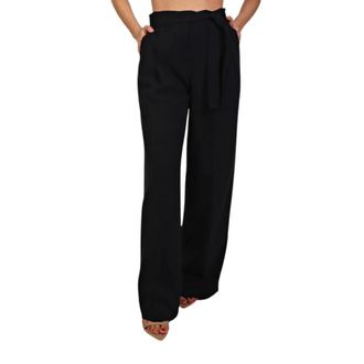 HUGO BOSS Femme, Pantalons, Noir, Taille: 46 FR Wide Pantalons