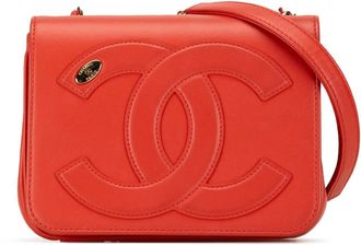 Chanel Hobo Bags - Lambskin CC Mania Flap - Gr. unisize - in Rot - f&uuml;r Damen