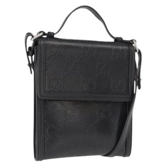 Gucci Sac bandouli&egrave;re en toile Pre-owned - Femme - Pre-owned - Noir - Taille: ONE Size